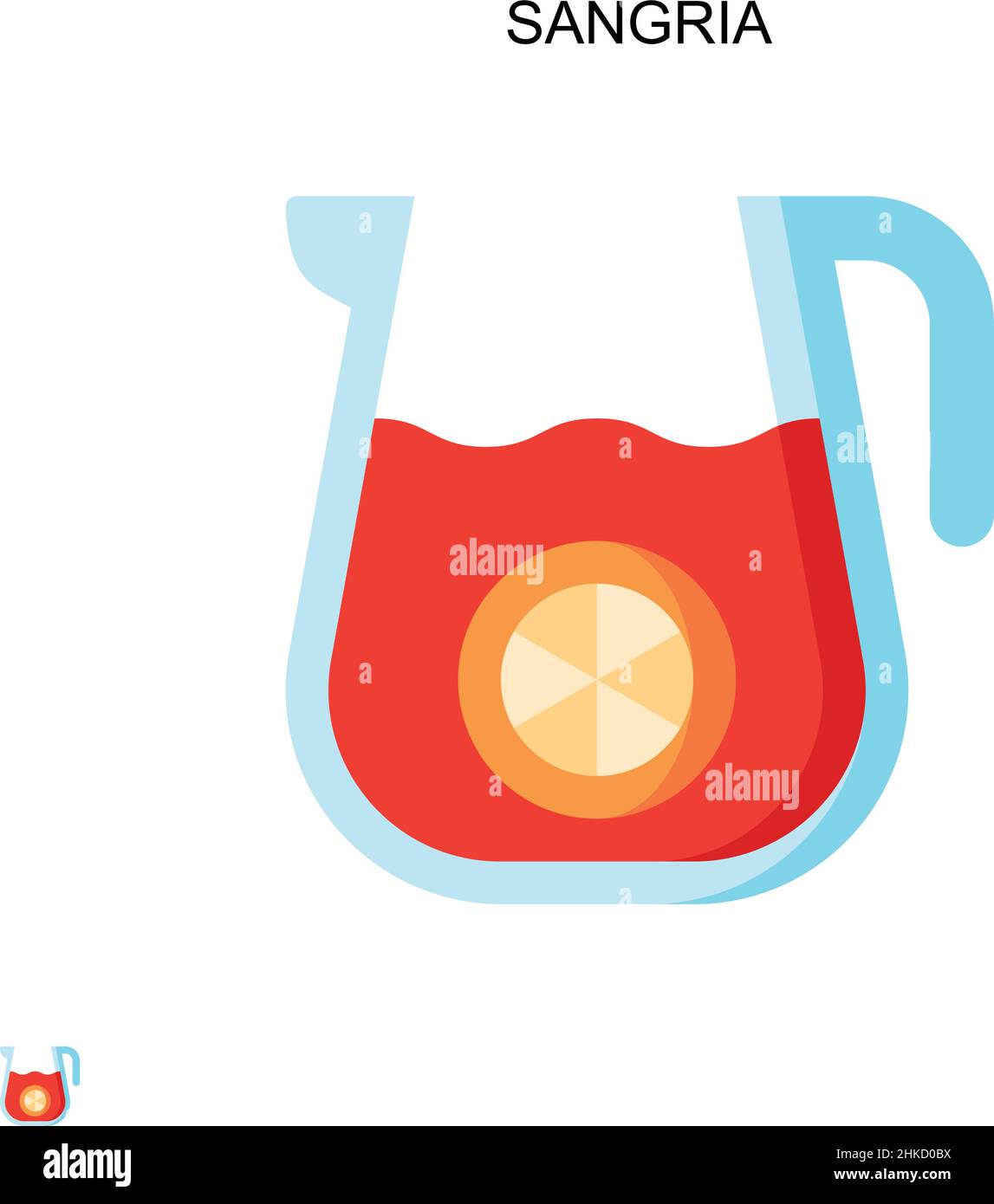 Sangria Simple vector icon. Illustration symbol design template for web ...
