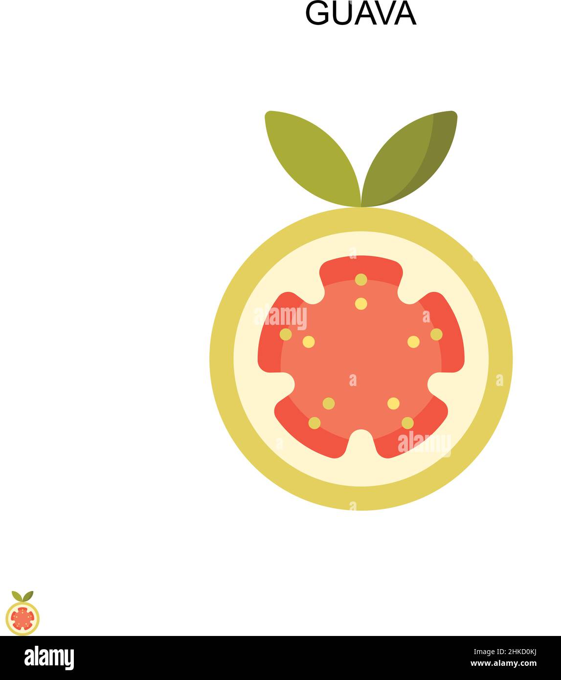 Guava Simple vector icon. Illustration symbol design template for web ...