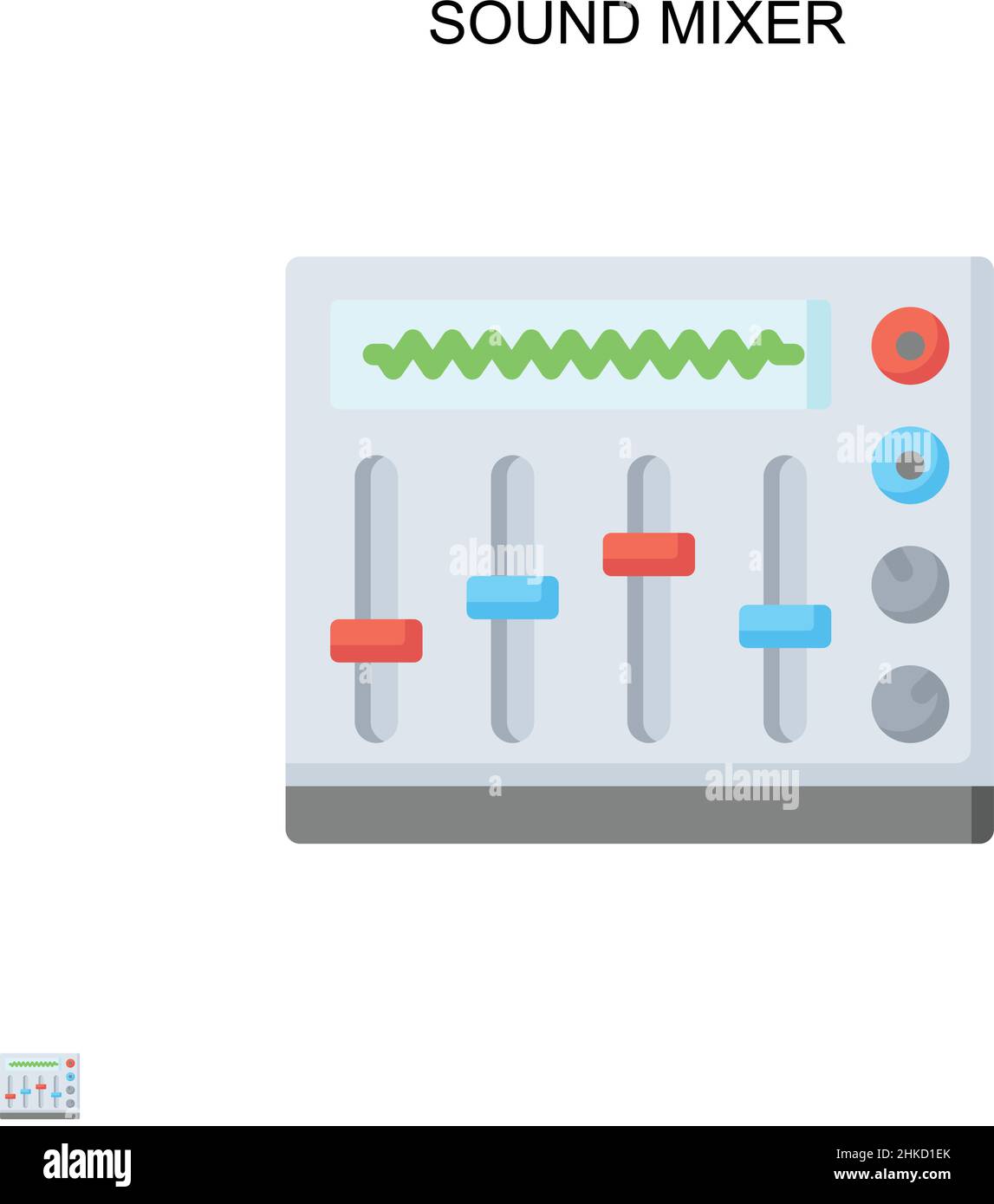 Sound mixer Simple vector icon. Illustration symbol design template for ...