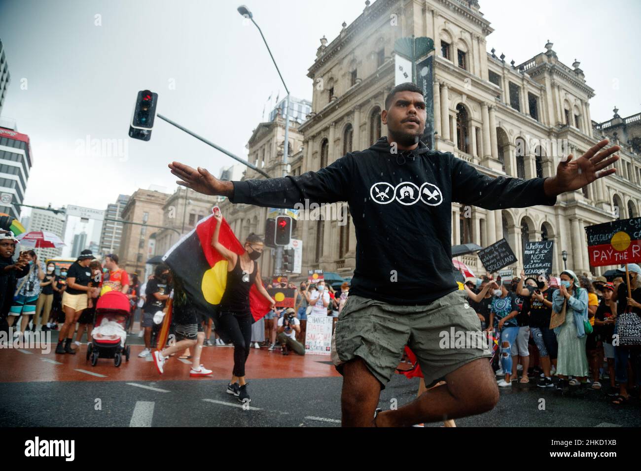 Brisbane, Queensland, Australia. 26th Jan, 2022. Members of the crowd ...