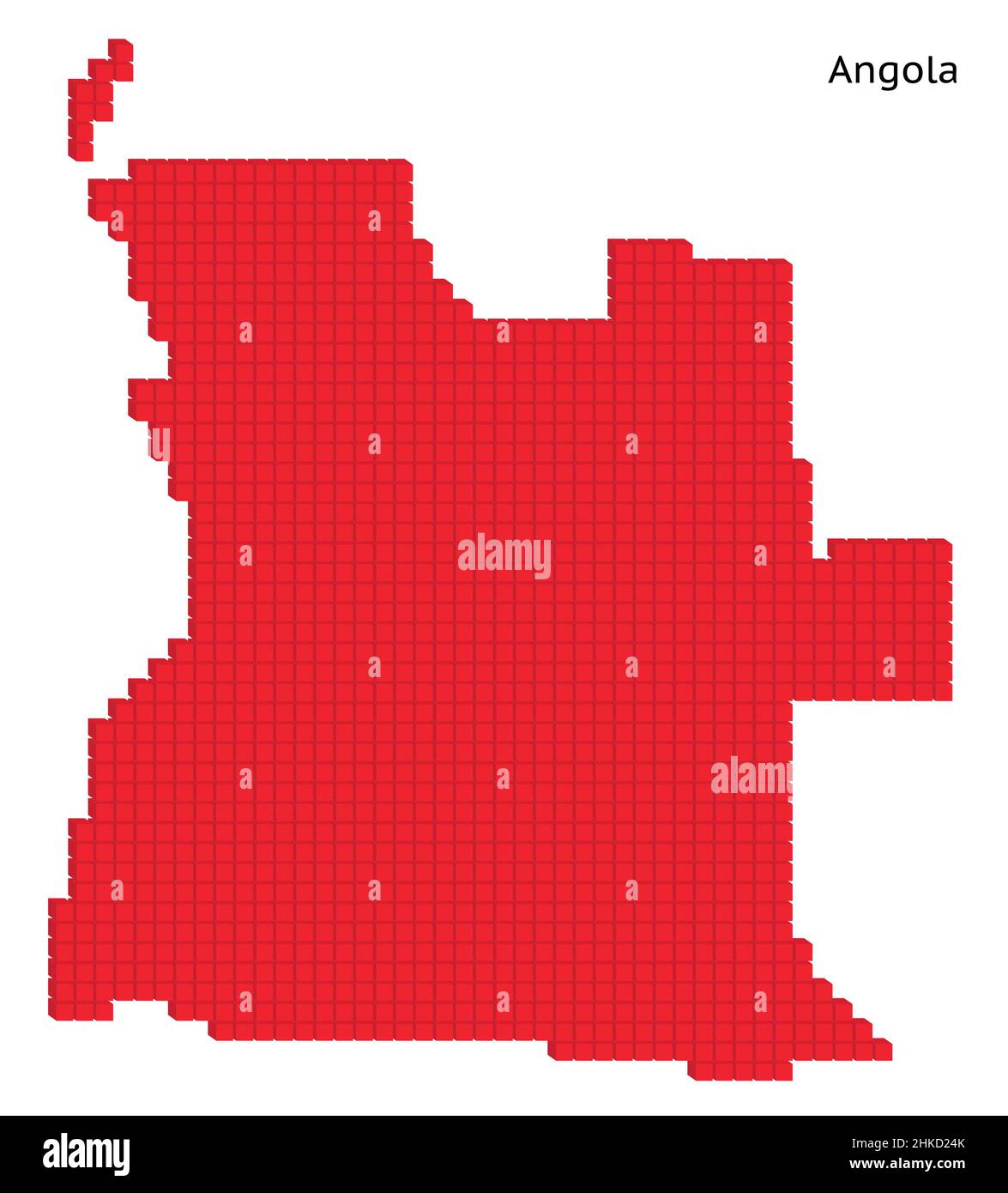 Red color dotted map plan vector illustration graphic small cubes ...