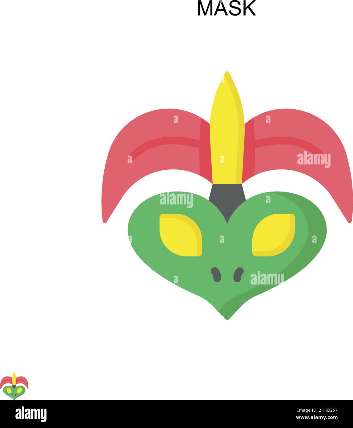 Mask Simple vector icon. Illustration symbol design template for web ...