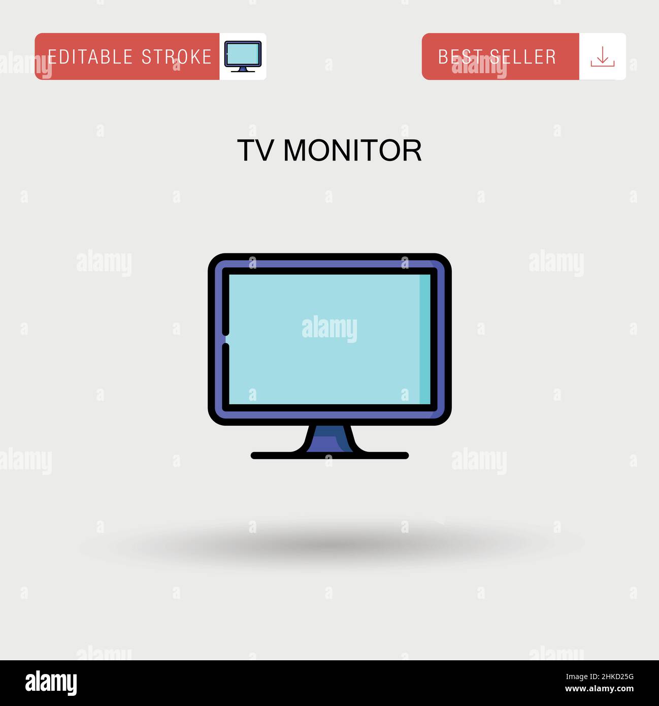 Tv monitor Simple vector icon Stock Vector Image & Art - Alamy