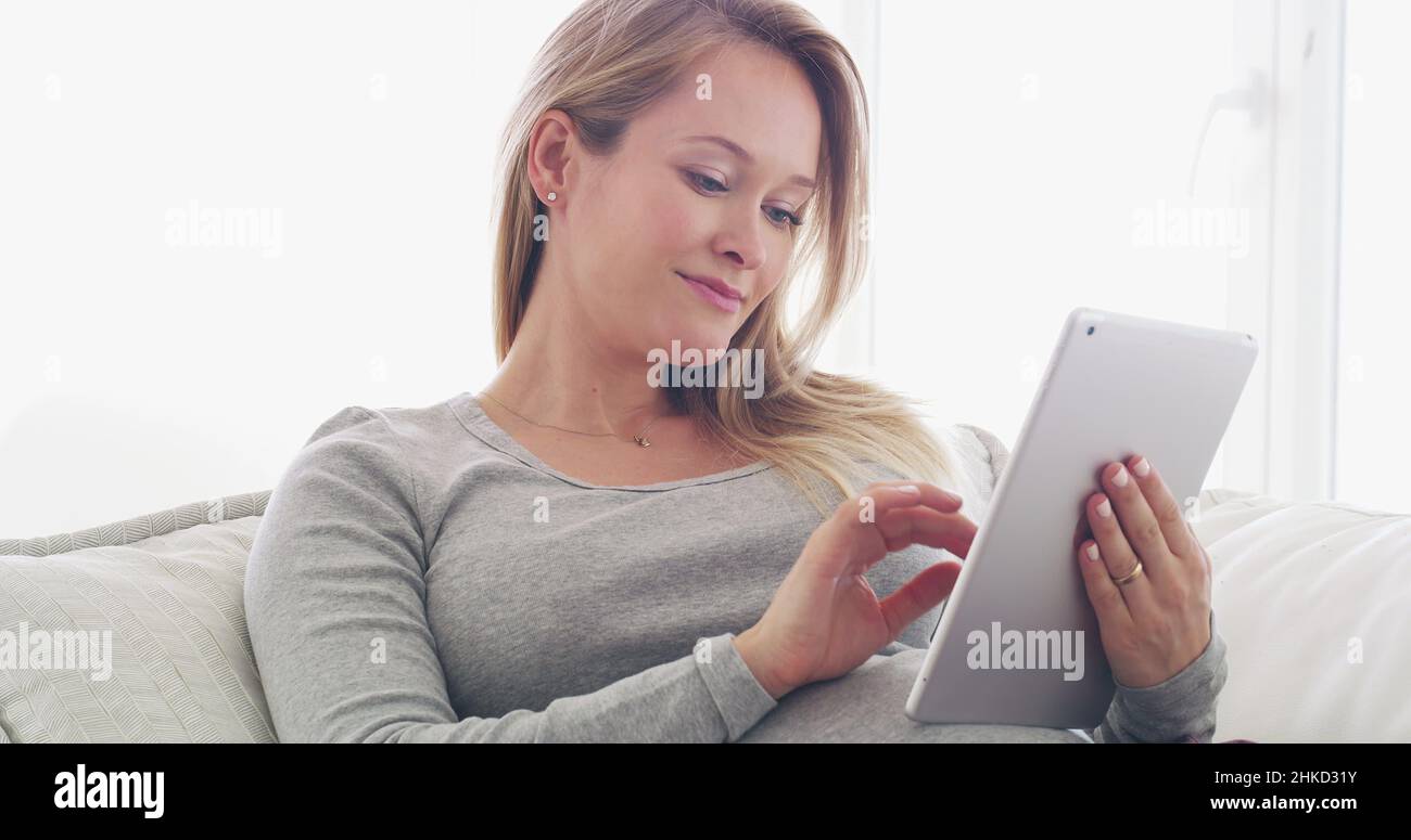 My tablet is my guide with expert info and tips Stock Photo - Alamy
