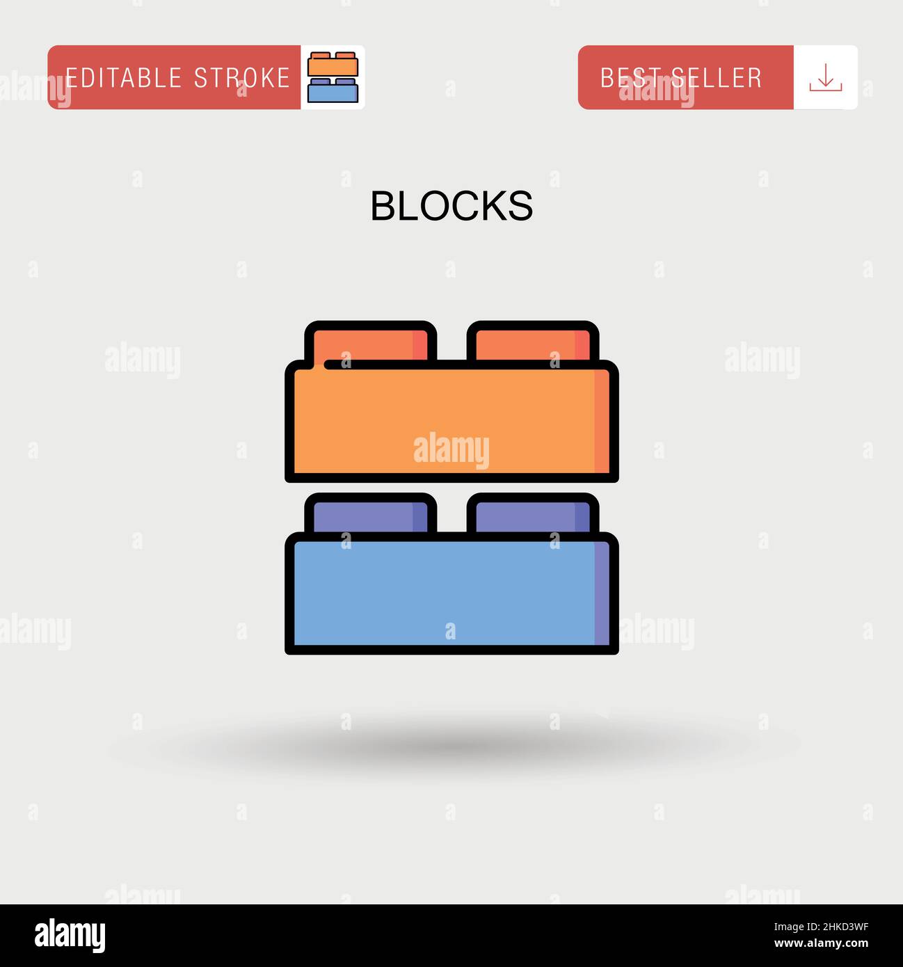 Blocks Simple vector icon Stock Vector Image & Art - Alamy