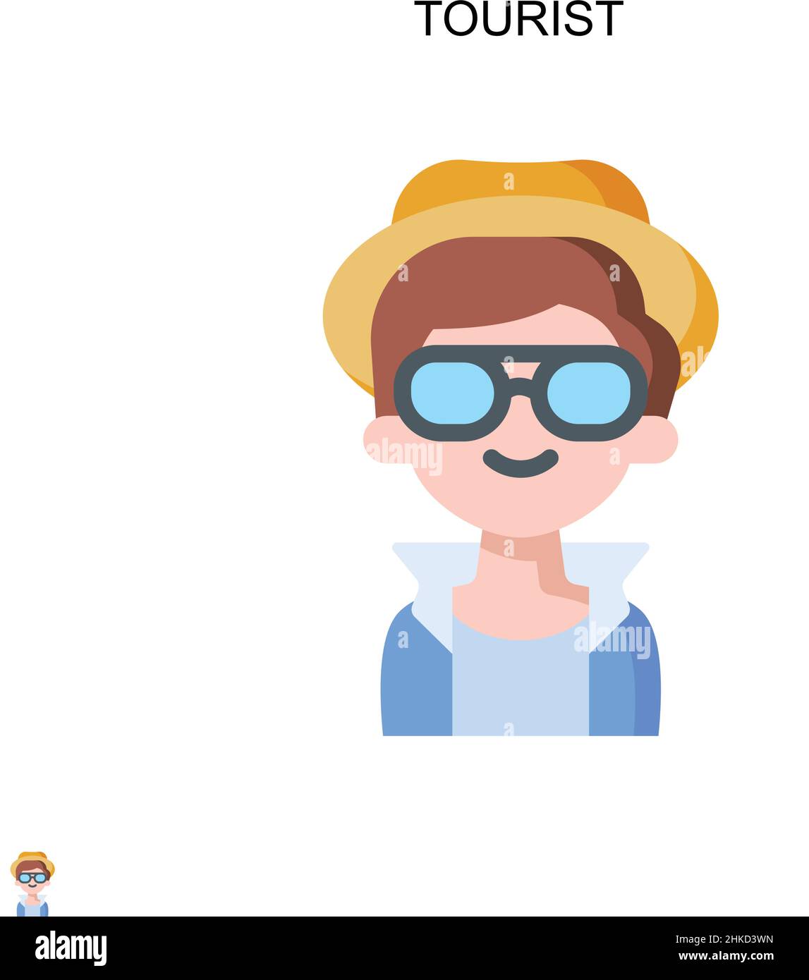 Tourist Simple vector icon. Illustration symbol design template for web ...