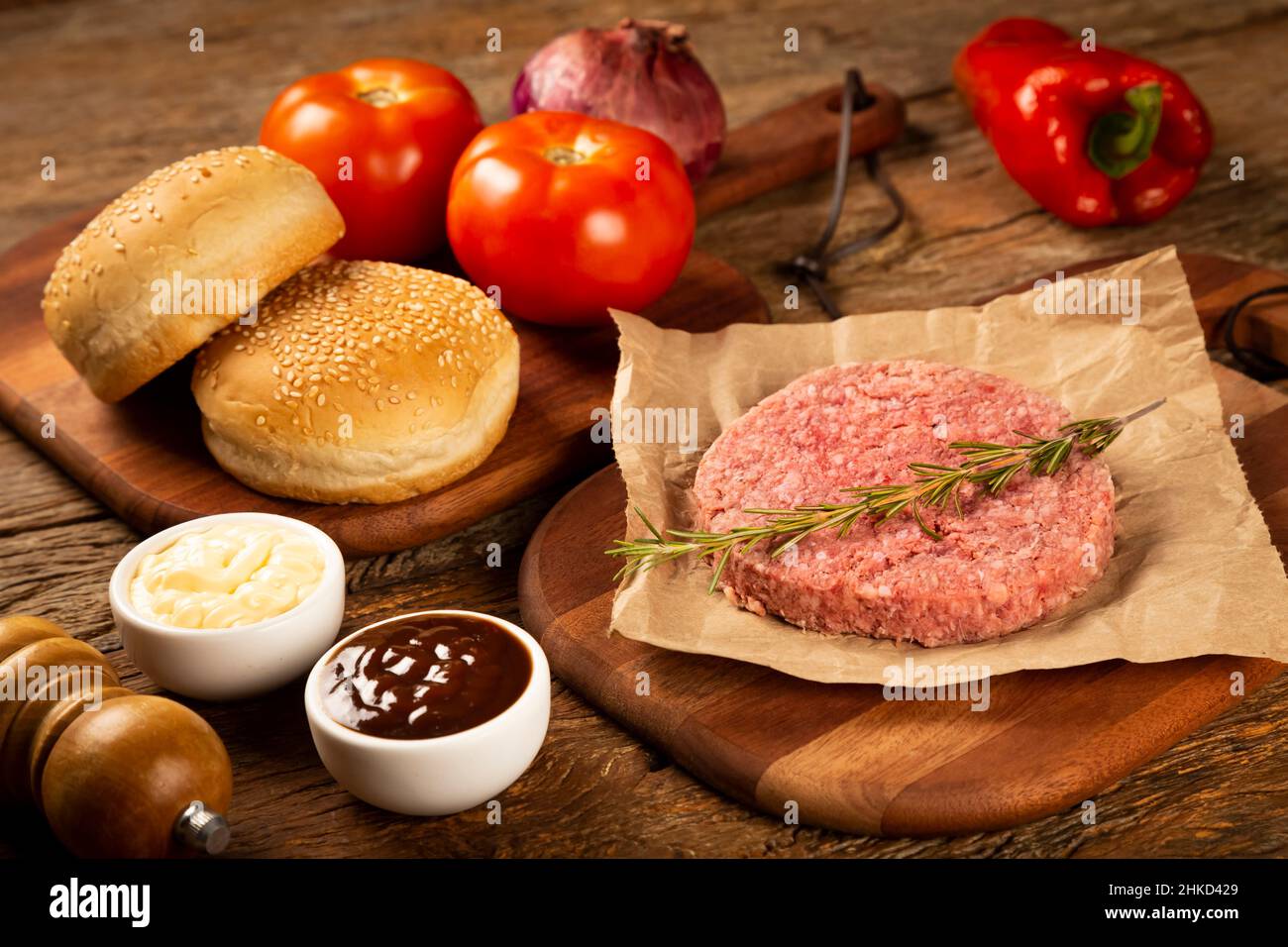 Angus beef hamburger hi-res stock photography and images - Alamy