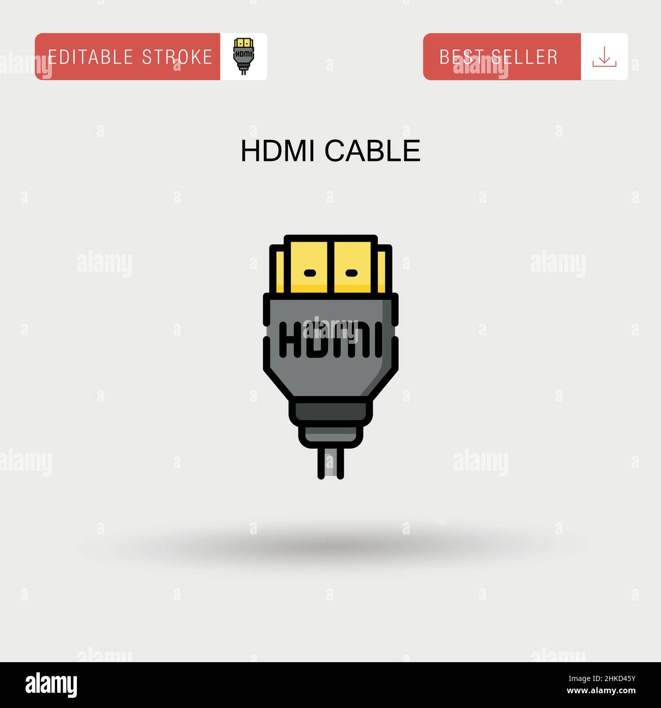 Hdmi cable Simple vector icon Stock Vector Image & Art - Alamy