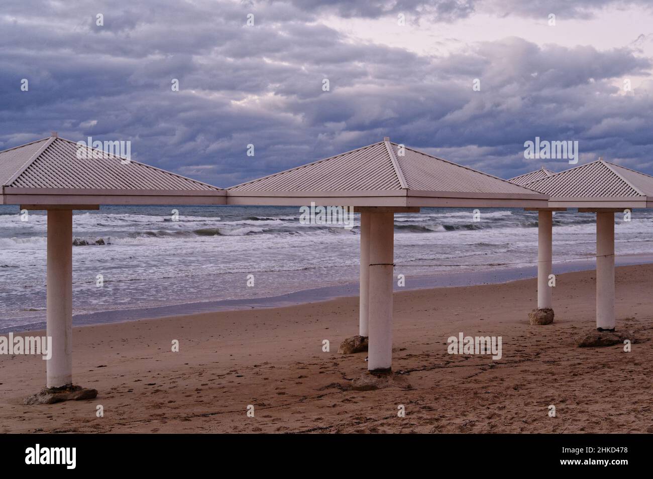 Beautiful sea view from Argaman beach is a recreation and sports area ...