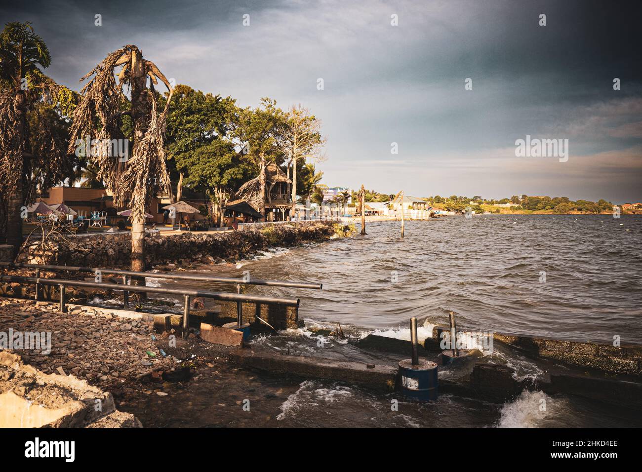 View of the coastline of Lake Victoria, Entebbe, Uganda Stock Photo - Alamy