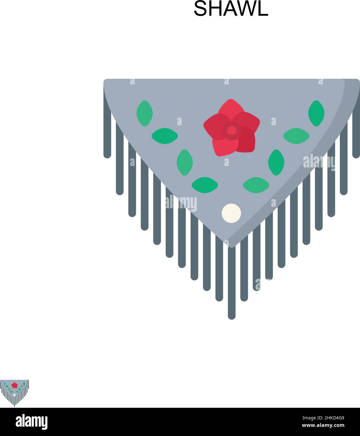 Shawl Simple vector icon. Illustration symbol design template for web ...