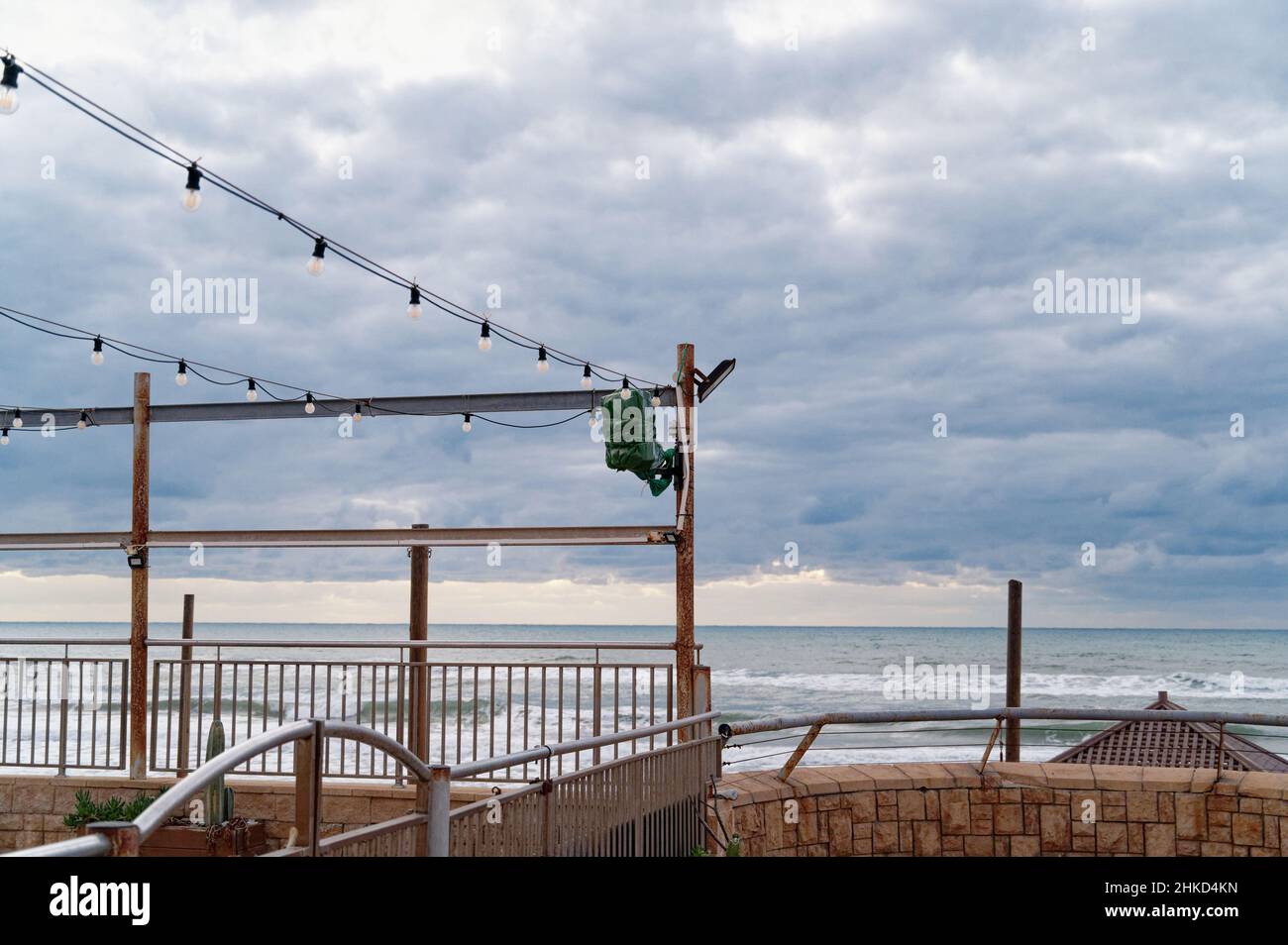 Beautiful sea view from Argaman beach is a recreation and sports area ...