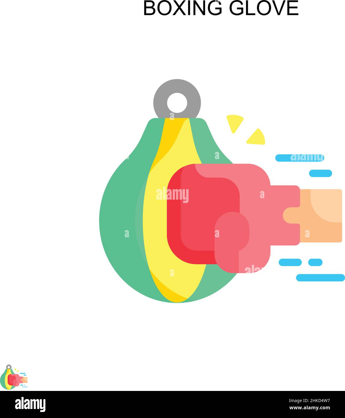 Boxing glove Simple vector icon. Illustration symbol design template ...