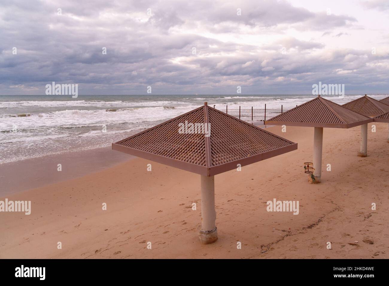 Beautiful sea view from Argaman beach is a recreation and sports area ...