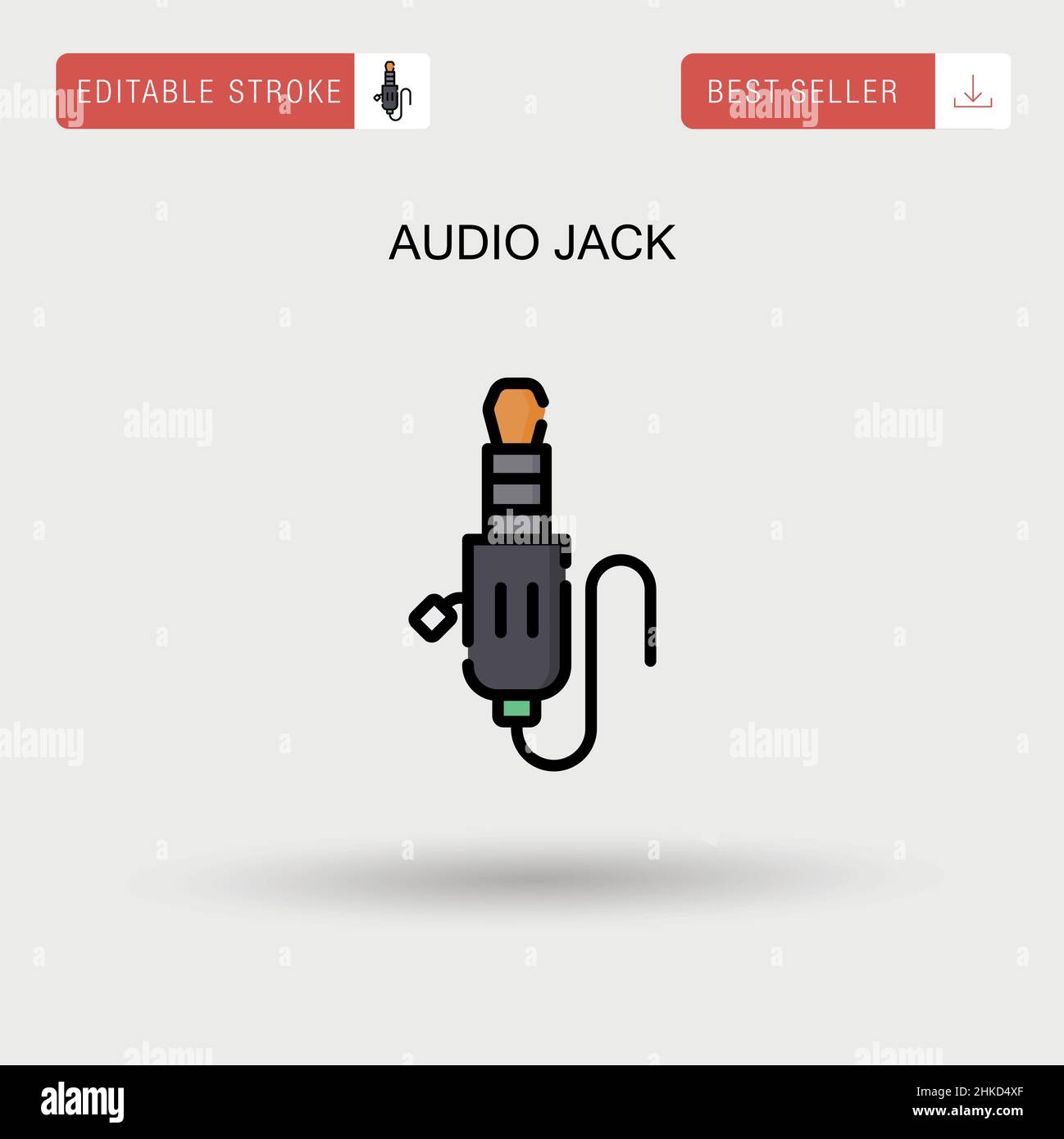 Audio jack plug cable Stock Vector Images - Alamy
