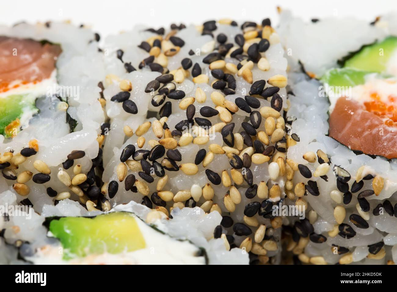 American sushi alaska roll with salmon. Can be used as a background ...