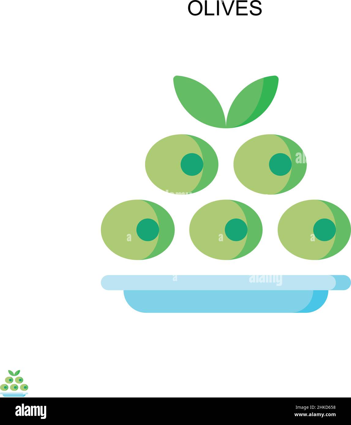 Olives Simple vector icon. Illustration symbol design template for web ...
