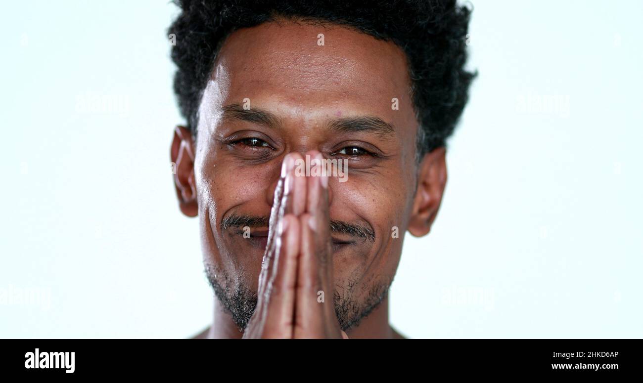 Thank gesture grateful man hi-res stock photography and images - Alamy