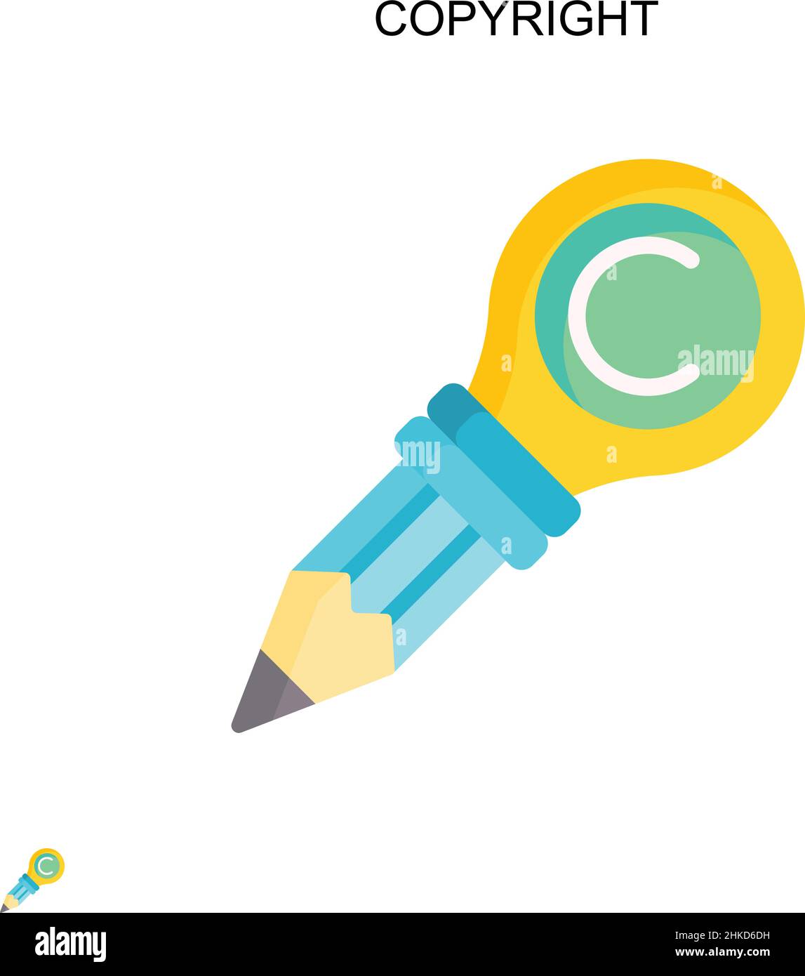 Copyright Simple vector icon. Illustration symbol design template for ...