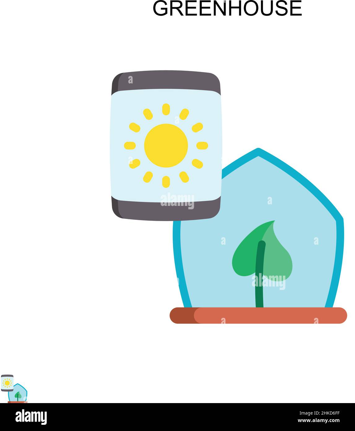 Greenhouse Simple vector icon. Illustration symbol design template for ...