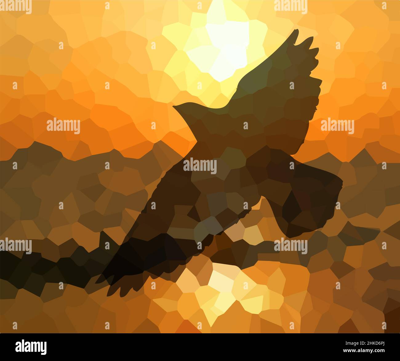 Starlings flying sky Stock Vector Images - Alamy