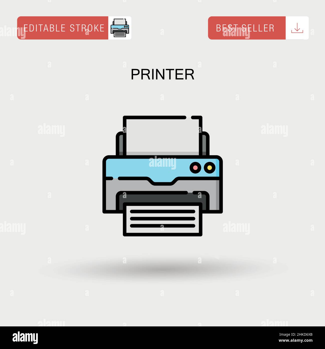 Printer Simple vector icon Stock Vector Image & Art - Alamy