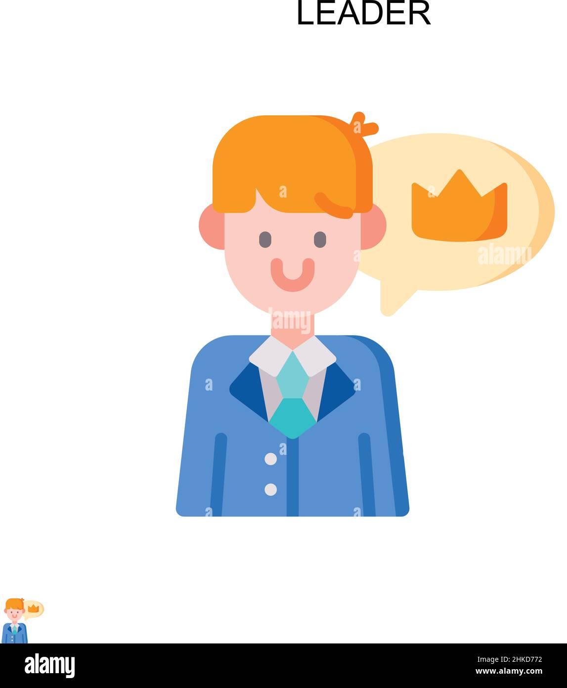 Leader Simple vector icon. Illustration symbol design template for web ...