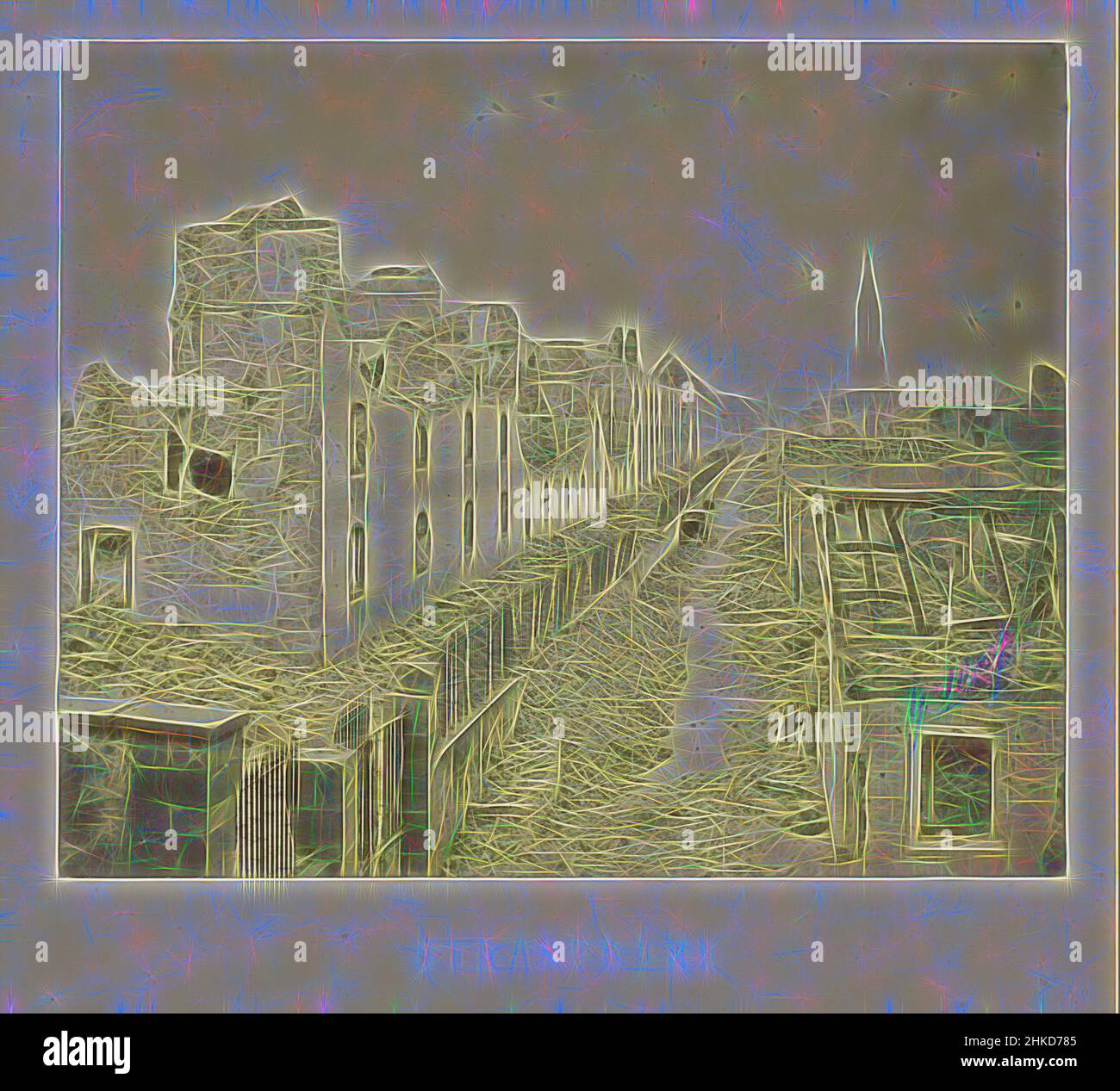 Inspired by Street view in Strasbourg with ruins, Strassburg 1871 ...