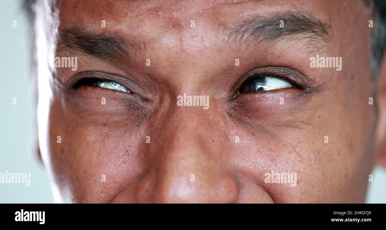 Person feeling disgust emotion, African man grimacing in distaste ...