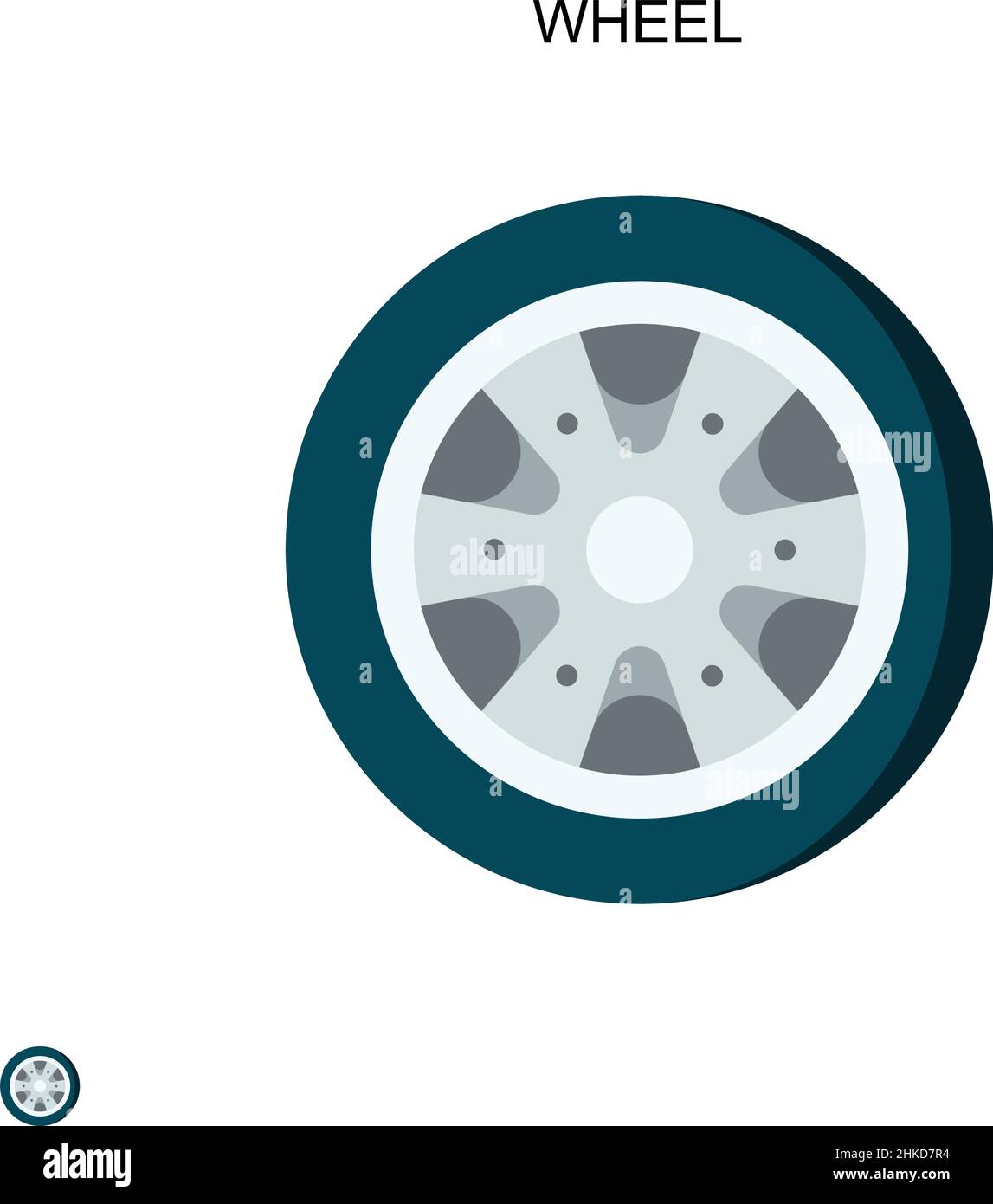 Wheel Simple vector icon. Illustration symbol design template for web ...