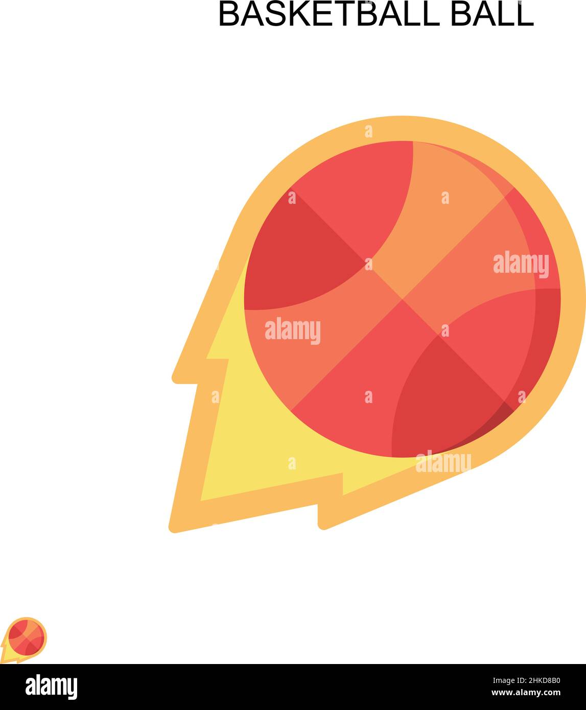 Basketball ball Simple vector icon. Illustration symbol design template ...