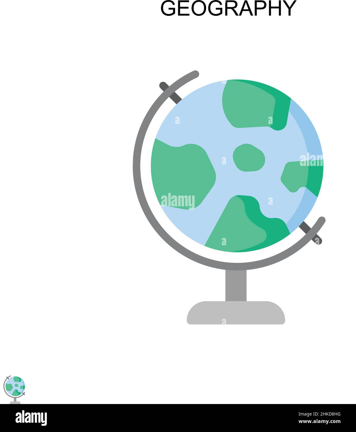 Geography Simple vector icon. Illustration symbol design template for ...