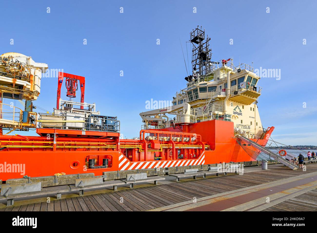 Atlantic Condor, multipurpose supply vessel, berthed at North Vancouver ...