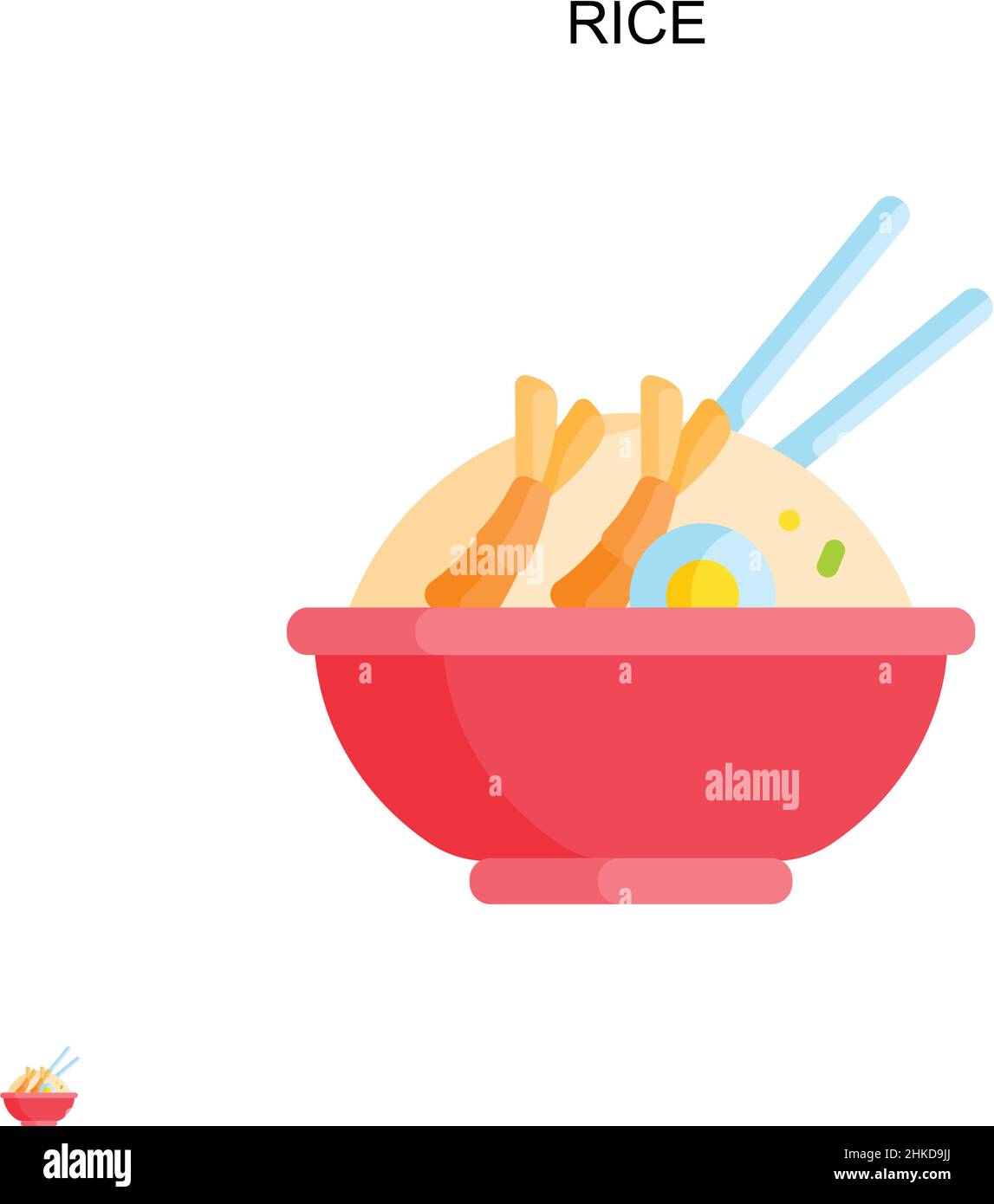 Rice Simple vector icon. Illustration symbol design template for web ...