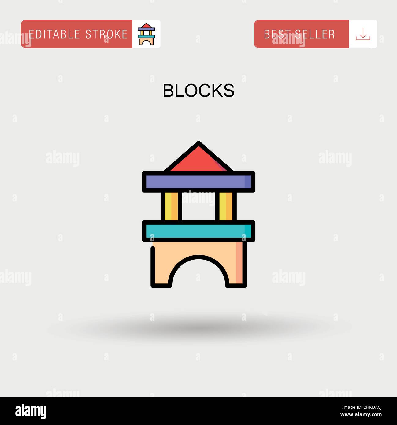 Chain of blocks Stock Vector Images - Alamy