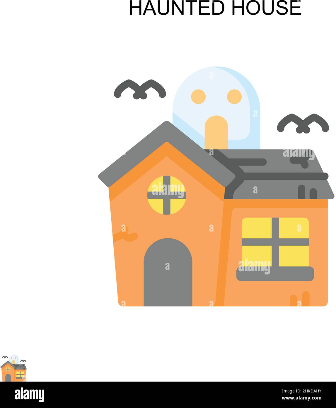 Haunted house Simple vector icon. Illustration symbol design template ...