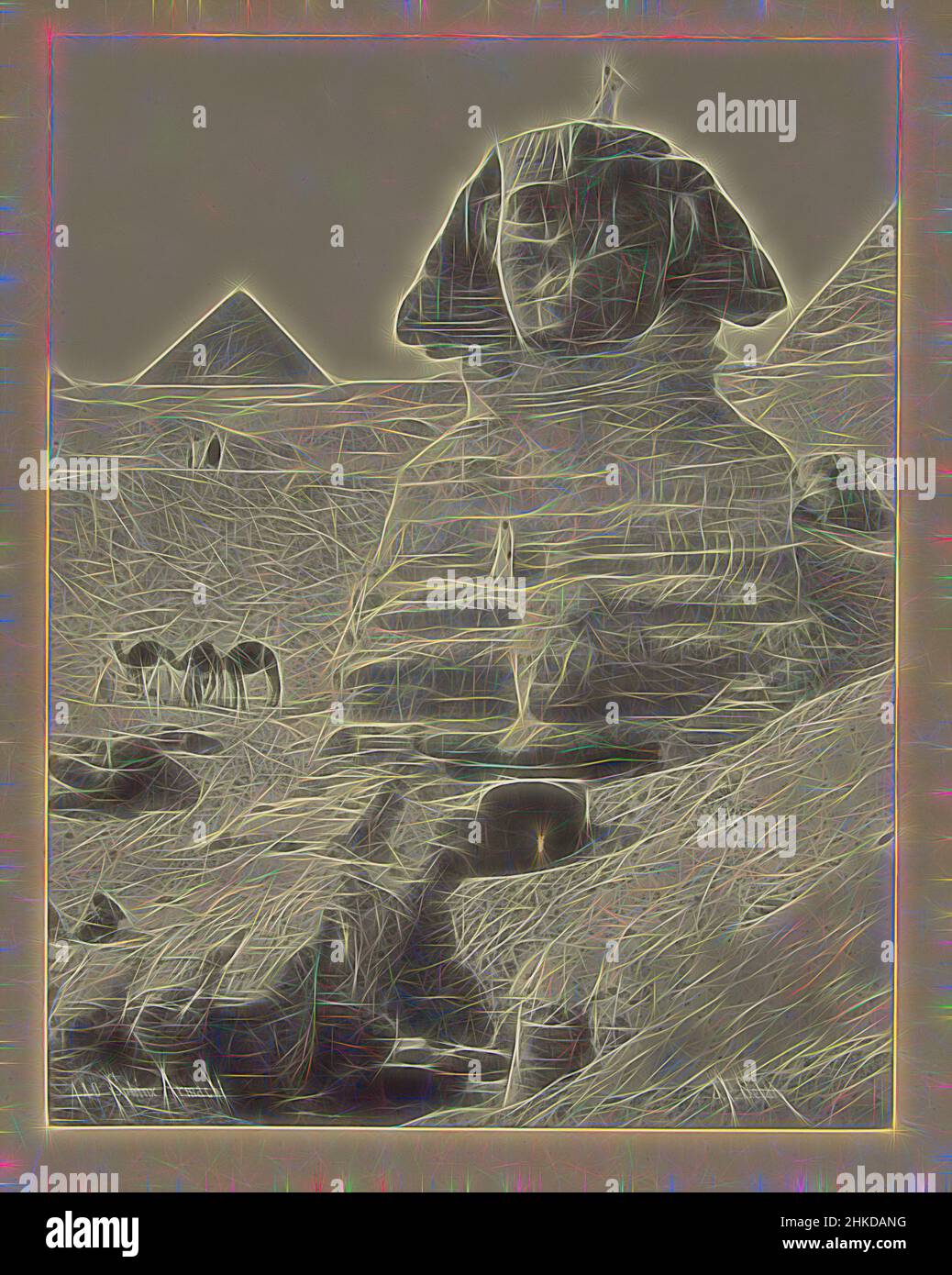 Inspired by The sphinx of Giza with the third pyramid, E 51. The sphinx ...