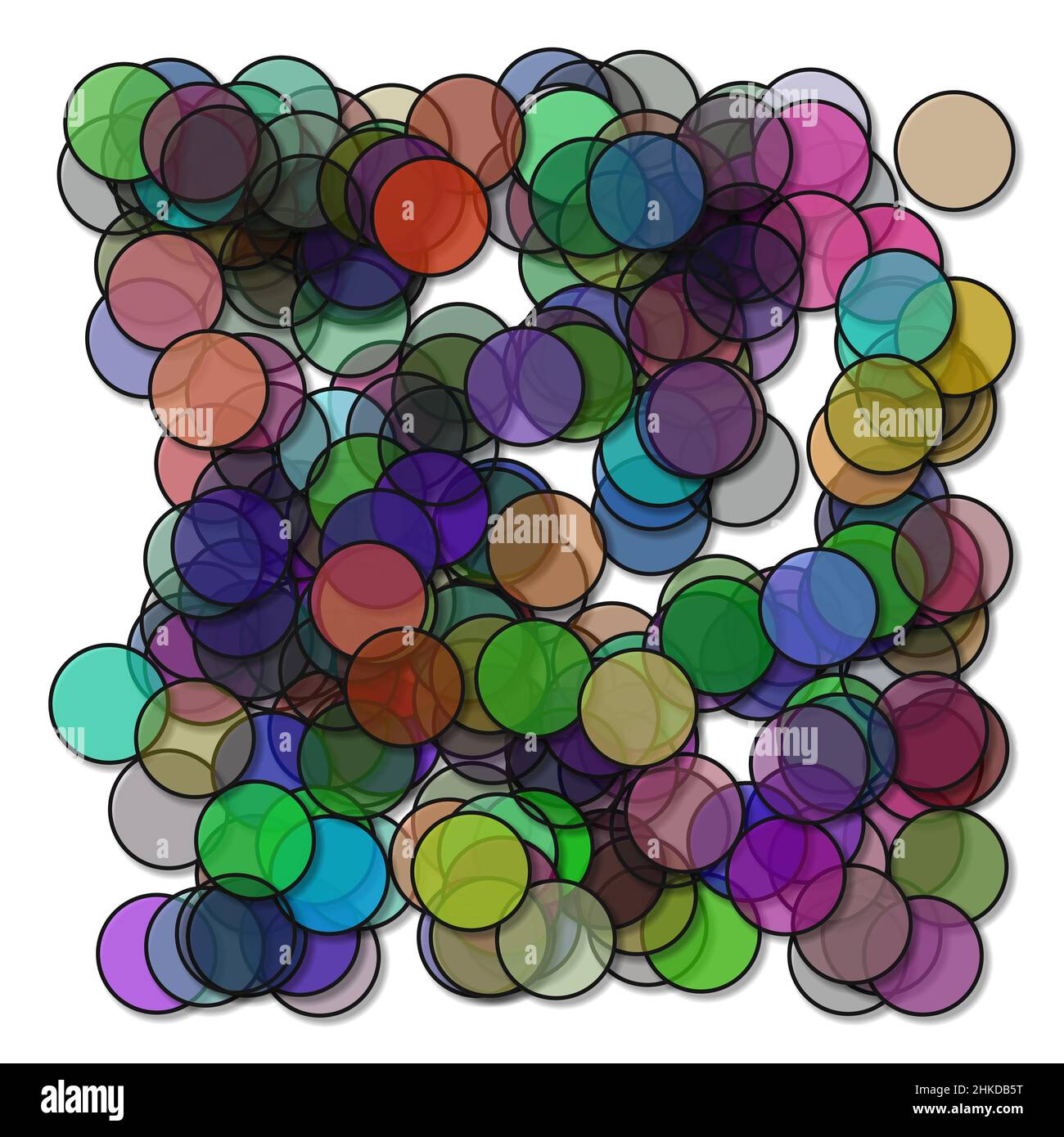 Circle shadows generative art background art illustration Stock Vector ...