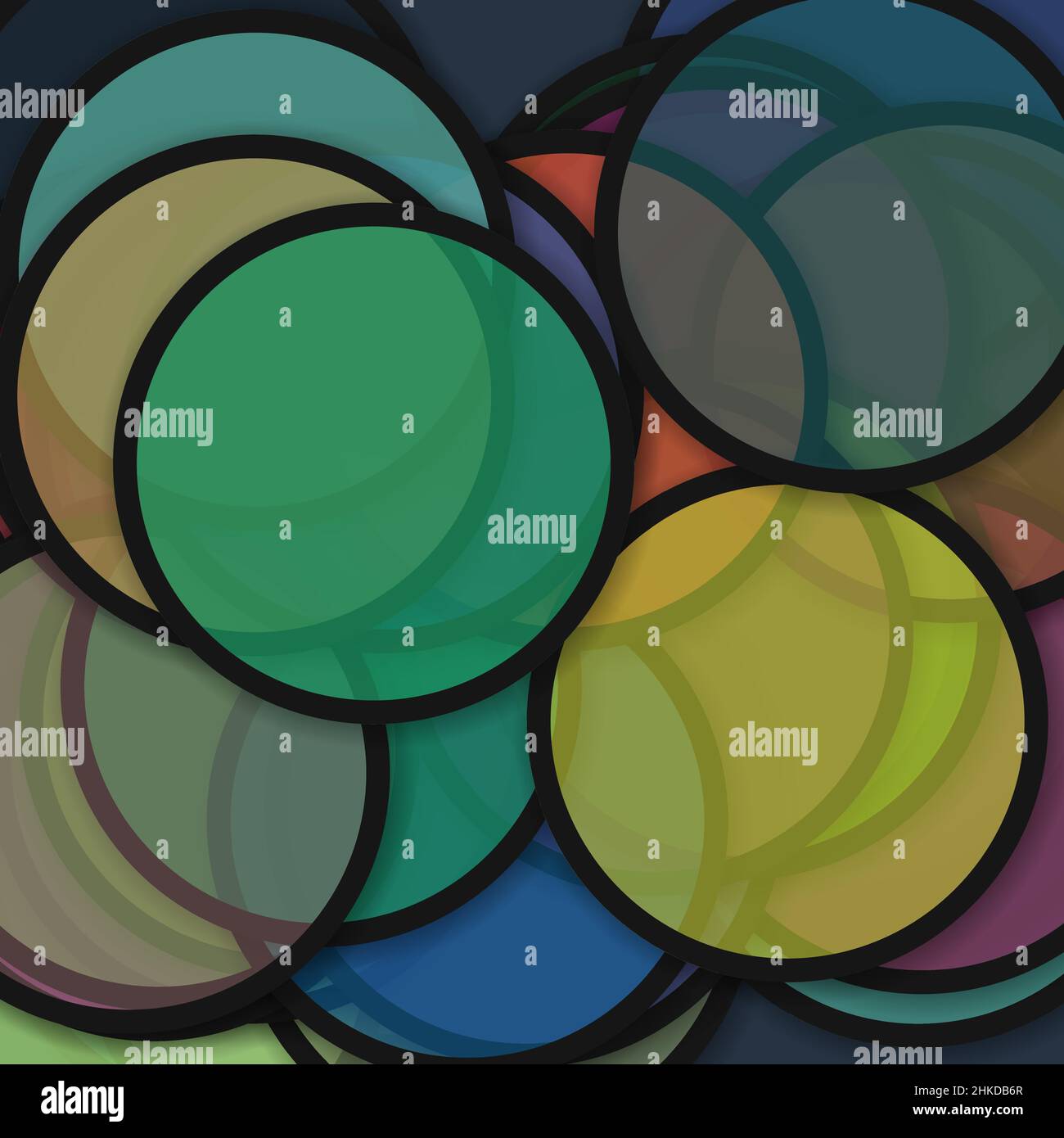 Circle shadows generative art background art illustration Stock Vector ...