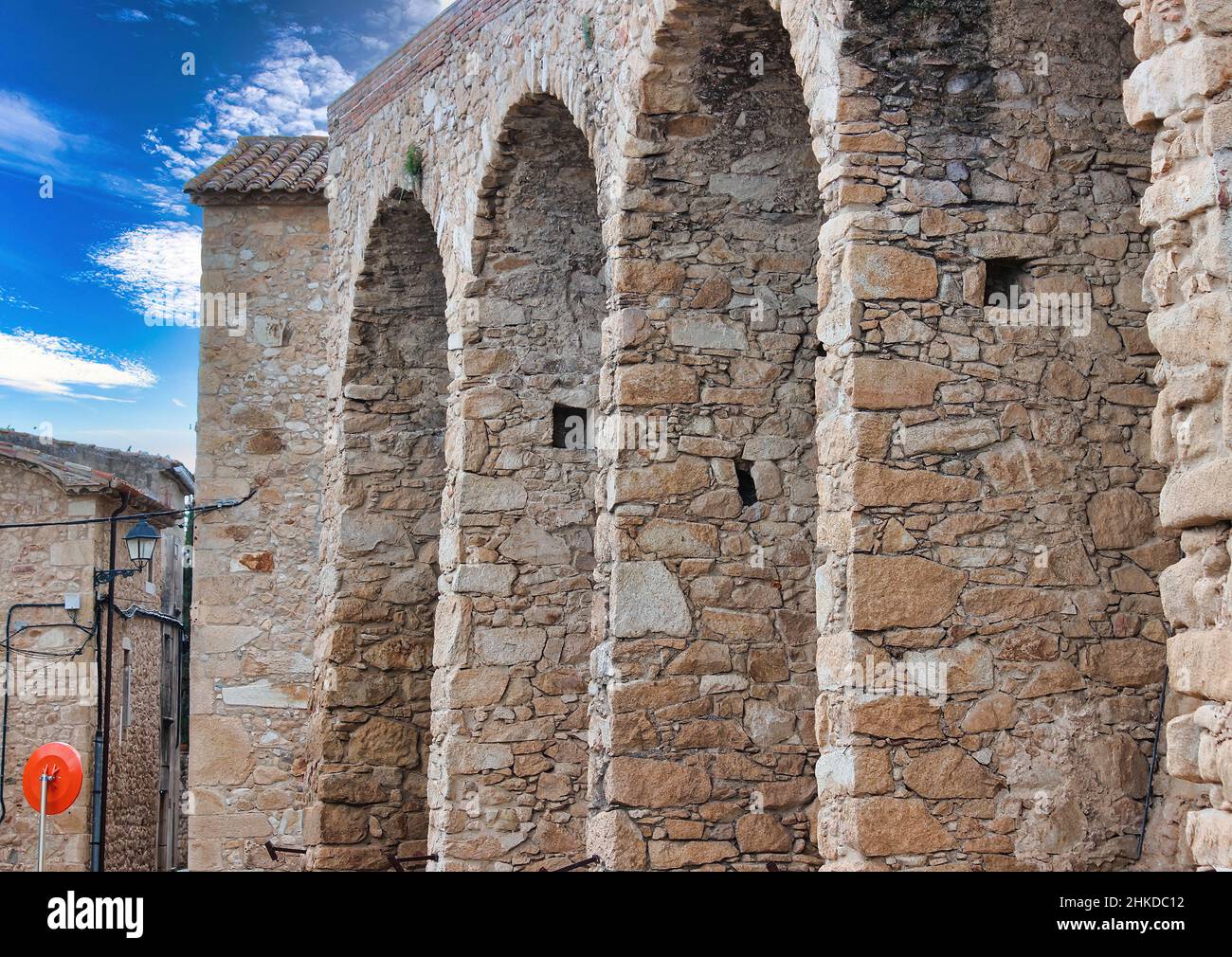 Medieval castle of Benedormiens, in the hamlet of Castell'd'aro, which ...