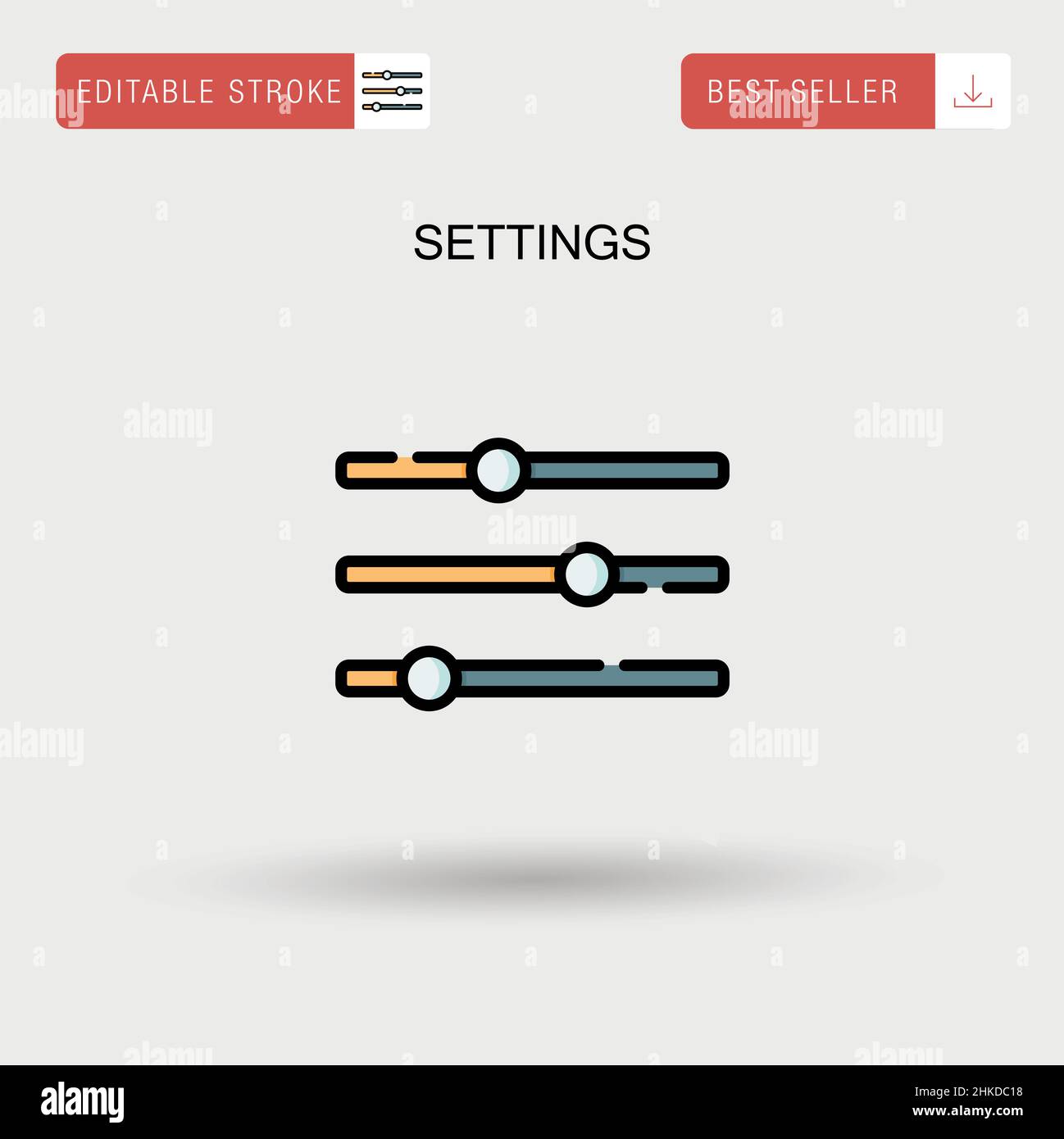 Settings Simple vector icon Stock Vector Image & Art - Alamy