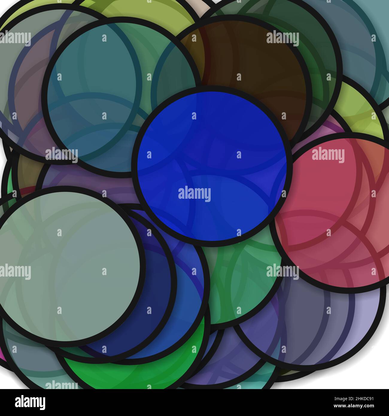 Circle shadows generative art background art illustration Stock Vector ...