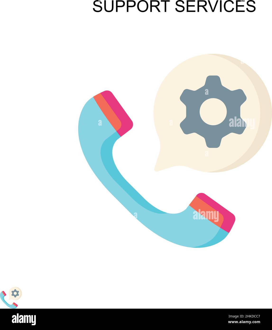 Support services Simple vector icon. Illustration symbol design ...