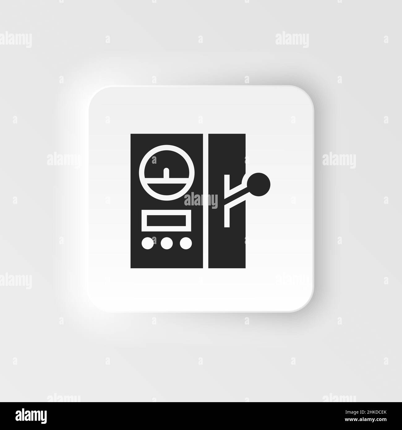Mass Production Control Panel Neumorphic Style Vector Icon Simple