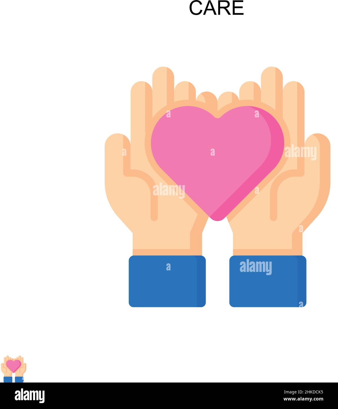 Care Simple vector icon. Illustration symbol design template for web ...