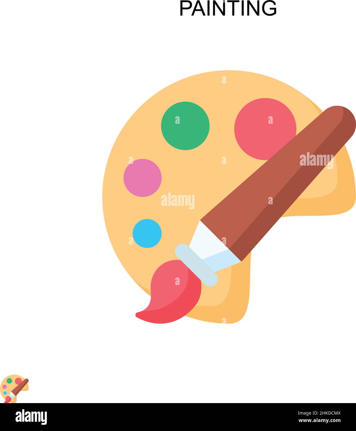 Painting Simple vector icon. Illustration symbol design template for ...