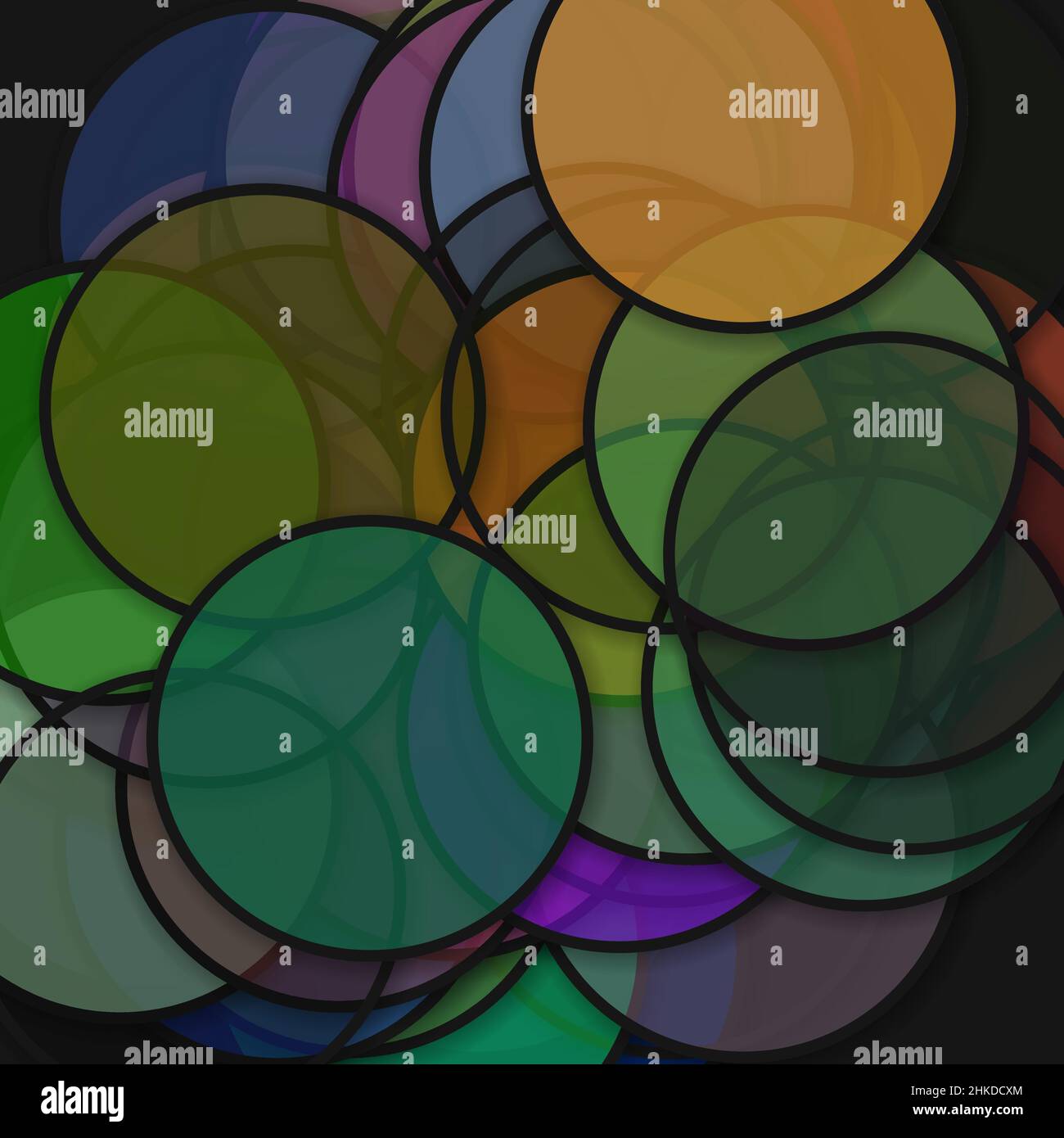 Circle shadows generative art background art illustration Stock Vector ...