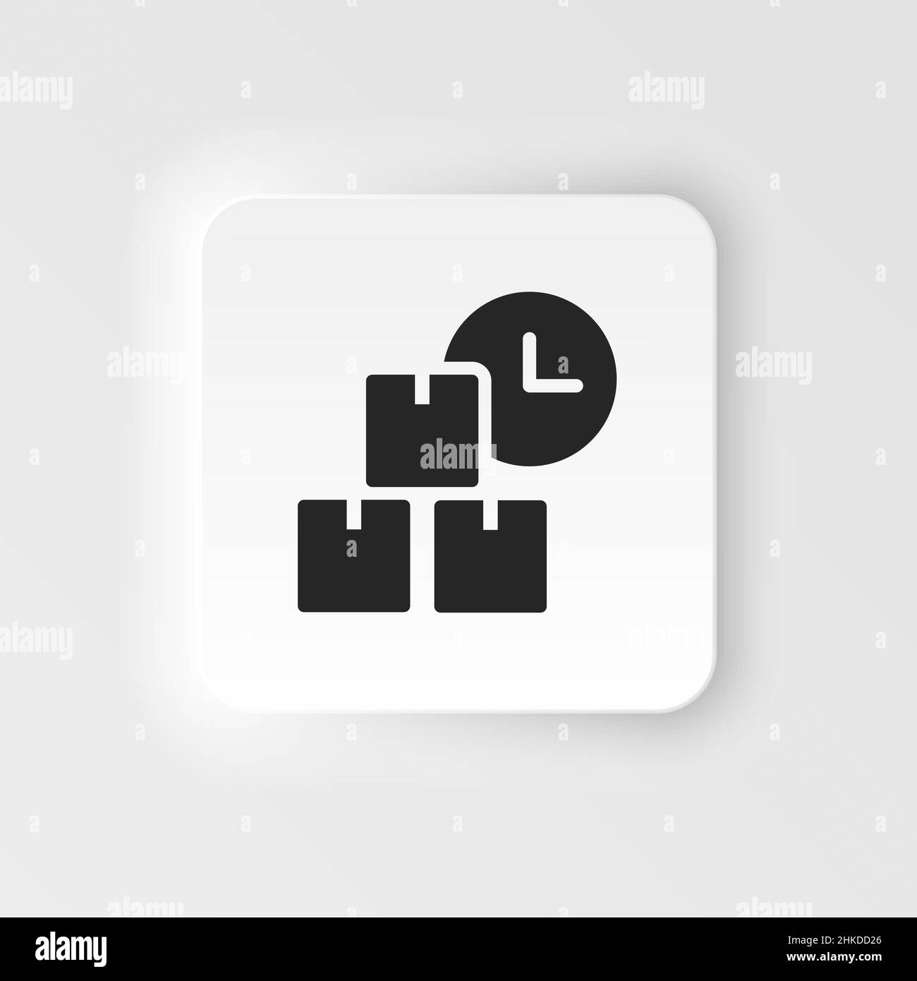 Mass Production Package Neumorphic Style Vector Icon Simple Element