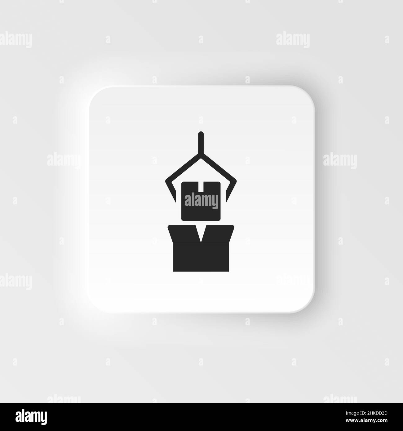 Mass Production Package Neumorphic Style Vector Icon Simple Element