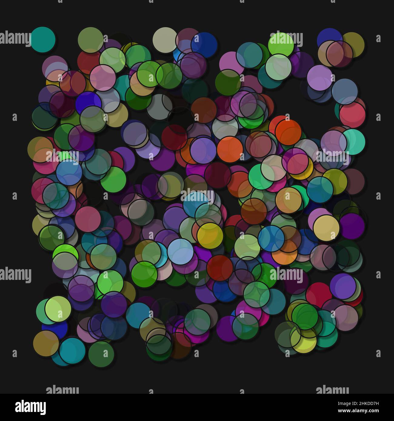 Circle shadows generative art background art illustration Stock Vector ...